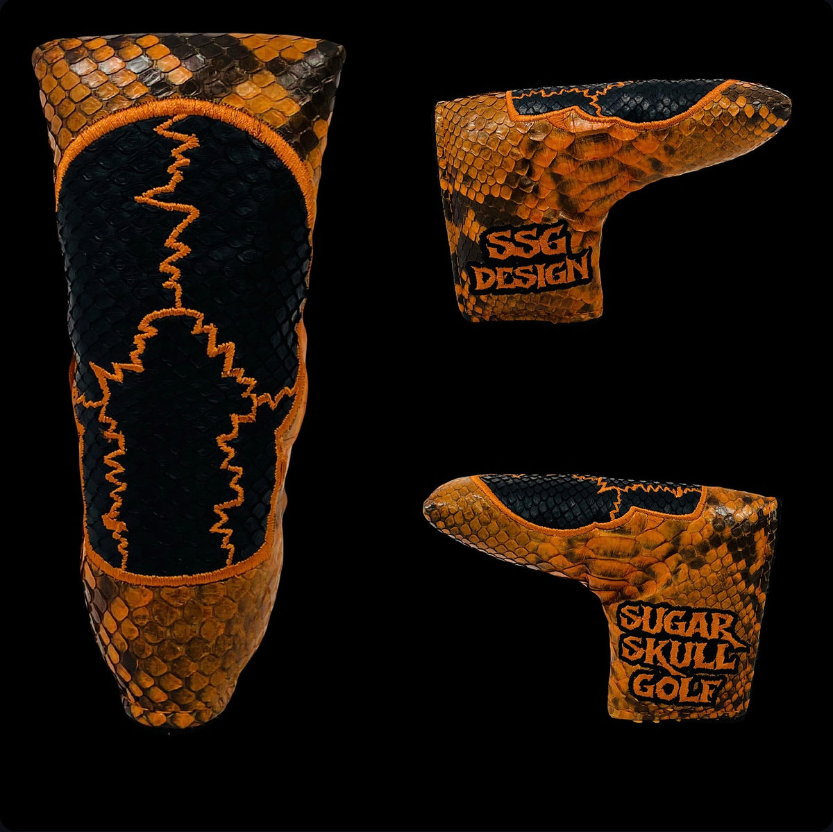 SSG 2024 Halloween Orange/Black Snakeskin Putter Cover - Blade – Sugar ...
