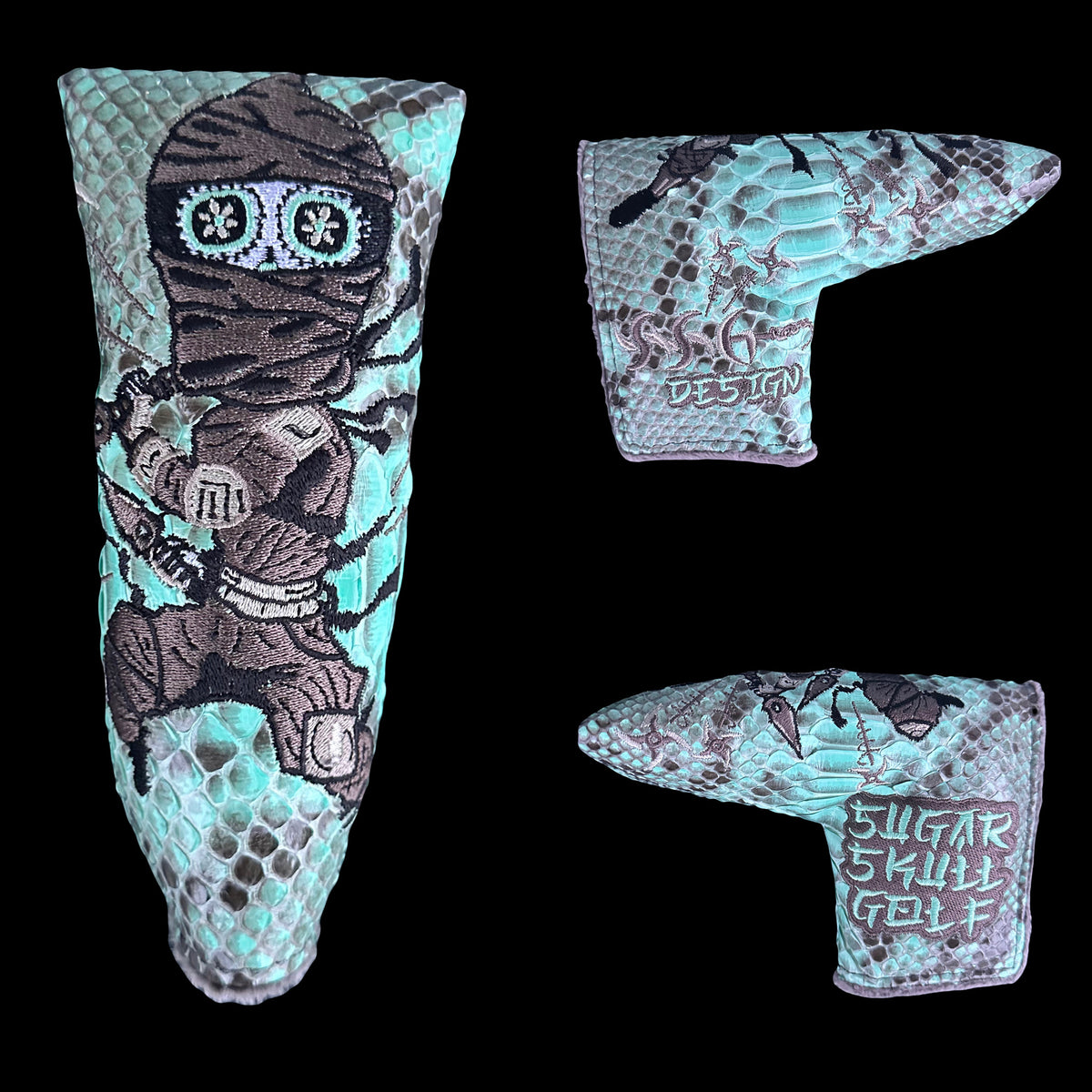 SSG 1/1 Snakeskin Ninja Warrior Putter Cover – Sugar Skull Golf