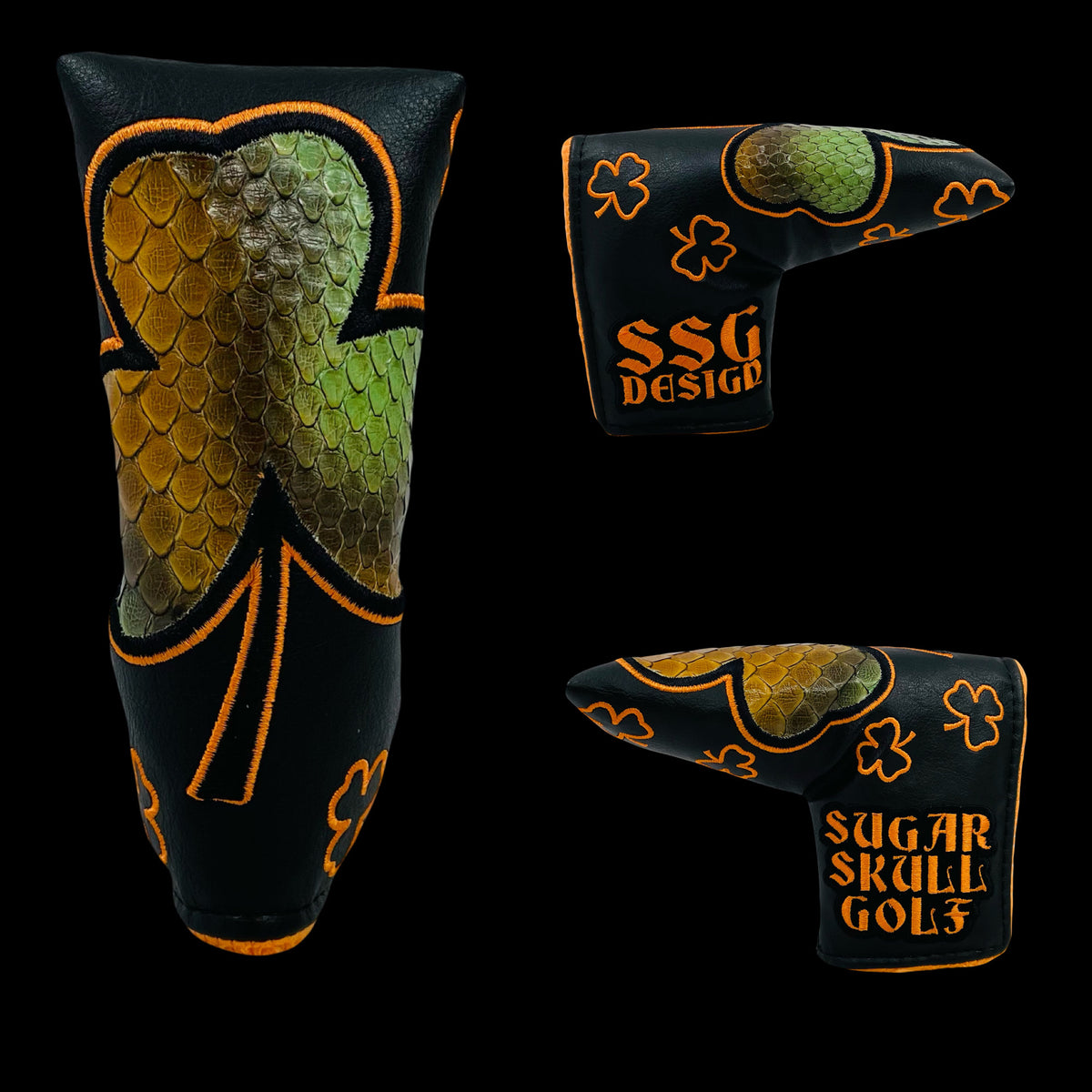 SSG 2025 St. Patrick’s Day Black/Snake Clover Putter Cover - Blade ...