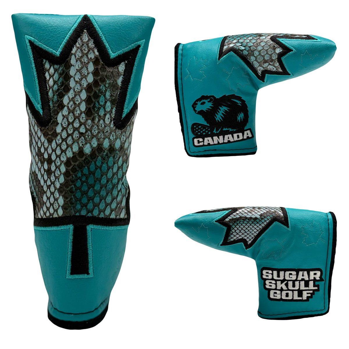 SSG 2025 Canada Day Snakeskin Leaf Teal Putter Cover - Blade – Sugar ...