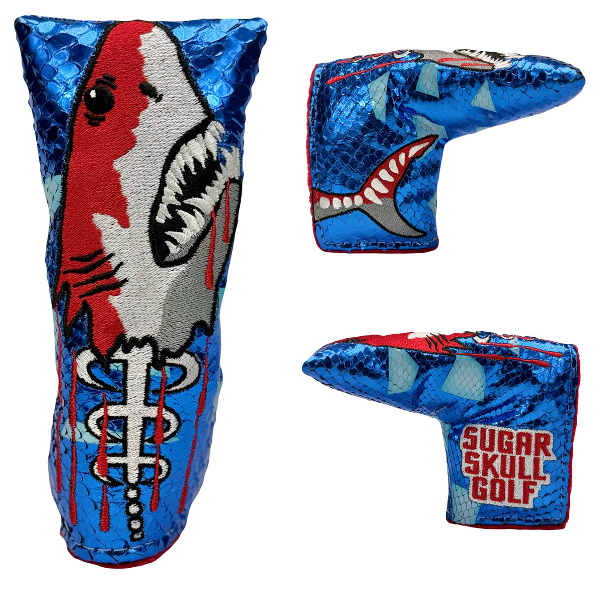 SSG 2025 Shark Full Snakeskin Putter Cover - Blade – Sugar Skull Golf