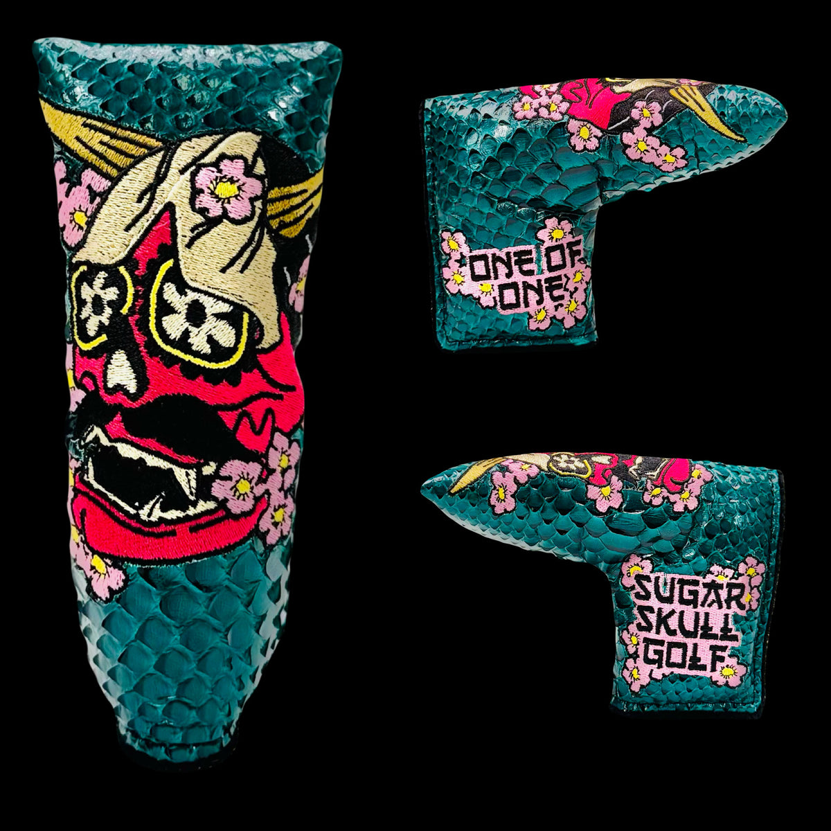 SSG 1/1 Snakeskin Demon Skull Putter Cover – Sugar Skull Golf