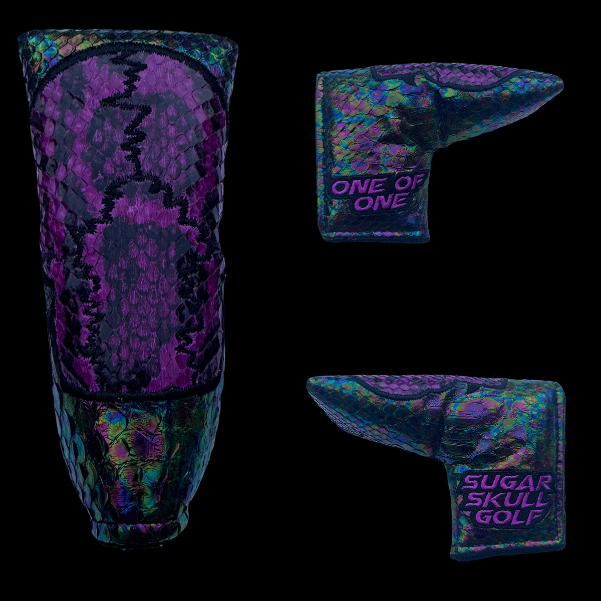 SSG 1/1 Full Snakeskin Back of Skull Putter Cover – Sugar Skull Golf
