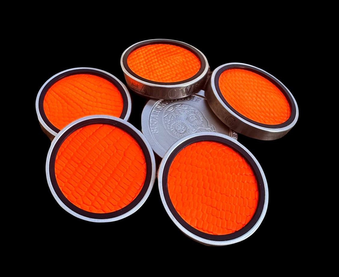 GSS Orange Lizard & Black Insert- Ball Marker – Sugar Skull Golf